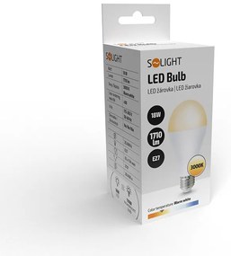 Solight LED žárovka, klasický tvar, 18W, E27, 3000K, 270°, 1710lm