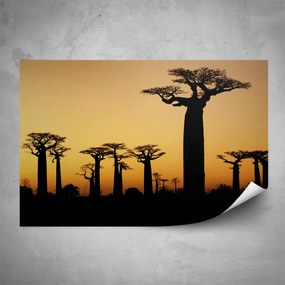 Plakát - Siluety stromů (60x40 cm) - PopyDesign