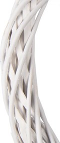Bílý antik ratanový věnec Wreath Rattan L - Ø 40*4 cm