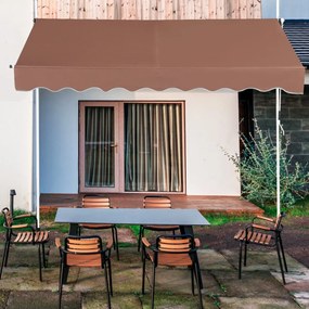 Costway 250 cm široká příchytná markýza bez vrtání, balkonová