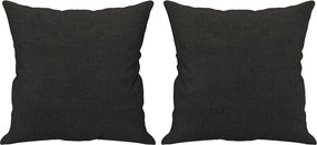 2dílná sedací souprava s polštáři černá textil 3202138