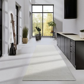 ELLE Decoration, Běhoun Delhi 106052 White z kolekce Elle, 80x200, bílá, chodba / předsíň