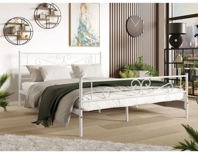 Kovová postel s roštem Bengrio 0601, Rozměr postele: 140 x 200 cm, Barva: Černá