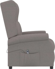 Elektrické polohovací křeslo ušák taupe textil 3098327
