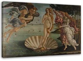 Obraz na plátně REPRODUKCE Zrození Venuše S.Botticelli, - 120x80 cm