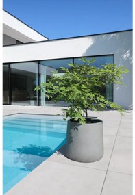 Květináč VEKRA, sklolaminát, výška 50 cm, beton-design, šedý