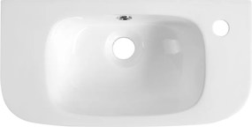 Aqualine Aqualine, KIA keramické umyvadlo 49x25cm, bílá, NP405