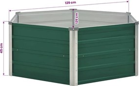 vidaXL Zahradní vyvýšený záhon 129 x 45 cm pozinkovaná ocel [45710] Barva: antracitová