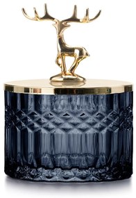 AmeliaHome Šperkovnice Deer černá, velikost 9x9x12,5cm
