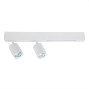 Stropní svítidlo Magnet, 2x bílé kovové stínítko + 1x LED 5W, w
