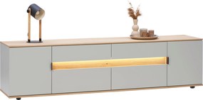 XXXLutz NÍZKÁ KOMODA, sukový dub, barvy dubu, světle šedá, 225,6/54,2/48 cm Dieter Knoll - Komody z masivu - 001770000714