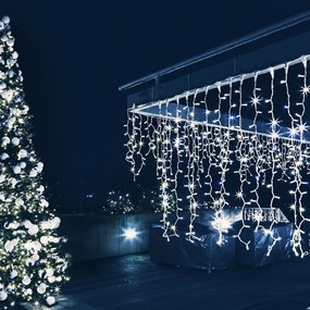 Vánoční světýlka LED záclona FLASH studená bílá 300 LED