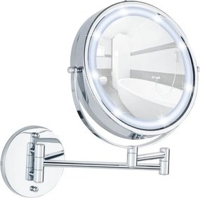 Kosmetické zrcátko Power-Loc LUMI s LED podsvícením, zvětšení x5, WENKO