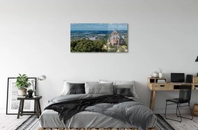 Obraz na skle Německo Panorama městského hradu 125x50 cm