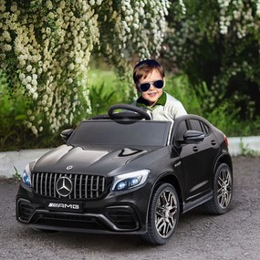HOMCOM dětské autíčko Mercedes-Benz AMG GLA45 licencované elektrické autíčko s dálkovým ovládáním MP3 bezpečnostní pásy pro 37-60 měsíců Černá