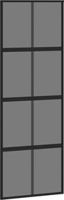 vidaXL Posuvné dveře 76 x 205 cm tvrzené sklo a hliník [155225] Barva: Černá