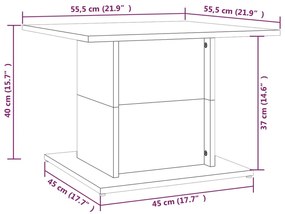 Konferenční stolek bílý 55,5 x 55,5 x 40 cm dřevotříska - Default Title