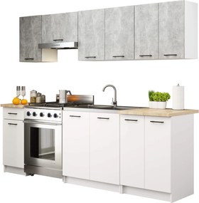 Kuchyňský set Olivia 2.4M beton/bila