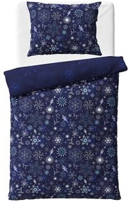 Bavlněné ložní povlečení - motiv Ledové vločky - 100% bavlna reforcé - 70 x 90 cm + 140 x 200 cm