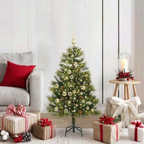 Umělý sklopný vánoční stromeček s kužely Zelená 120 cm 3395075