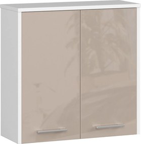 Koupelnová skříňka Fin W60 2D bílá/cappuccino lesk