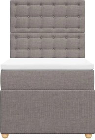 Box spring postel s matrací taupe 90x200 cm textil 3291957