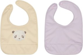 Světle žluté/fialové bryndáky v sadě 2 ks Lun Lun Panda – OYOY Mini