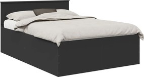 Rám postele s čelo Černá 150 x 200 cm Kompozitní dřevo 3408565