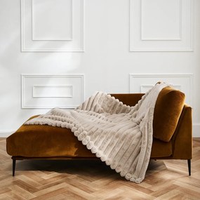 Béžová deka z mikroplyše 180x220 cm Boudoir – douceur d'intérieur