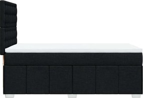 Box spring postel s matrací černá 80 x 200 cm textil 3293811