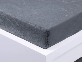 XPOSE® Mikroplyšové prostěradlo Exclusive - tmavě šedé 90x200 cm