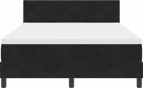 Postel s boxspringem s čelo Černá 160 x 200 cm samet 3339184