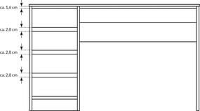Psací stůl ADA | 120 cm | UNI provedení | kašmír
