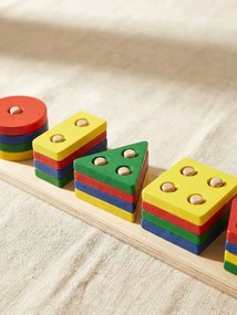 Sinsay - Dřevěné vzdělávací kostky ve tvaru sloupů 20 pack - vícebarevná