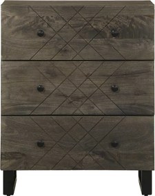 Příborníky 2 ks černé 60 x 33 x 75 cm masivní mangovník 3309998