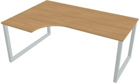 Kancelářský pracovní stůl Hobis Ergo UEO180060P, bílá RAL 9016, deskaakát