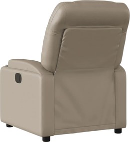 Elektrické masážní polohovací křeslo cappuccino umělá kůže 3204657