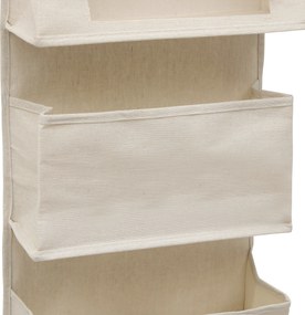 Závěsný organizér na dveře DRESSY+, tekstylny, 32 x 10,5 x 88 cm - béžový