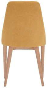 OnaDnes -20% Hořčicově žlutá látková jídelní židle Kave Home Rosie