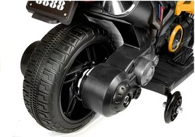 LEAN CARS Elektrická motorka pro děti GTM1188 s LED světlem, žlutá