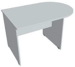Stůl jednací oblouk 120 cm - Hobis Gate GP 1200 1 Dekor stolové desky: šedá, Dekor lamino podnože: šedá