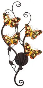Dekorativní nástěnná lampa Tiffany BUTTERFLIES Clayre &amp; Eef 5LL-5979