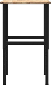 Pracovní stůl 80 x 60 x (71,5–98) cm masivní dubové dřevo 3309694