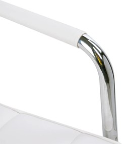 Kancelářská židle HOMCOM výškově nastavitelná 84-99H cm ergonomická otočná židle manažerská židle pro kancelář a domácí kancelář PU bílá | Aosom.de