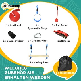 Outsunny Lezecká překážková dráha pro děti 3-6 let 344-064V00MX