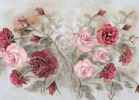Malvis ® Tapeta Růže vodovkami Vel. (šířka x výška): 432 x 290 cm
