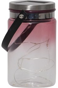 Venkovní solární lucerna Star Trading Tint Lantern Pink, výška 15 cm