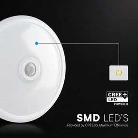 LED Solution Bílé LED stropní svítidlo 12W s pohybovým PIR čidlem 218086