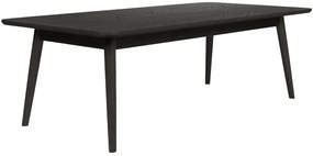 OnaDnes -20% White Label Černý jasanový konferenční stolek WLL FABIO 120 x 60 cm