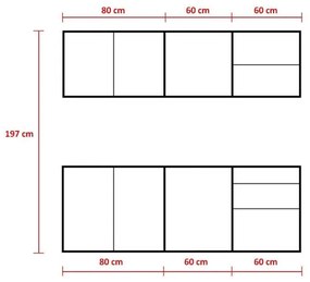 Kuchyně Lenny 200 cm (dub sonoma)